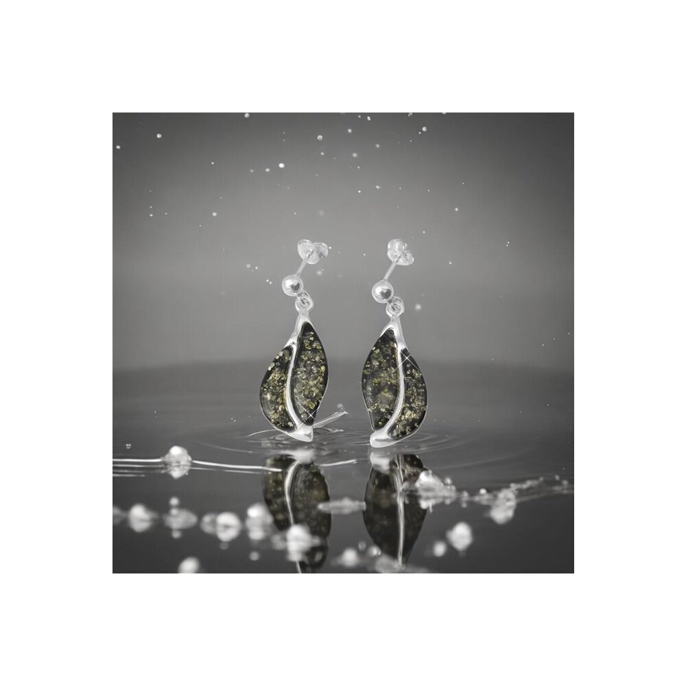 Ohrringe Ohrstecker Bernstein Amber Silber 925 (Nr. 775)