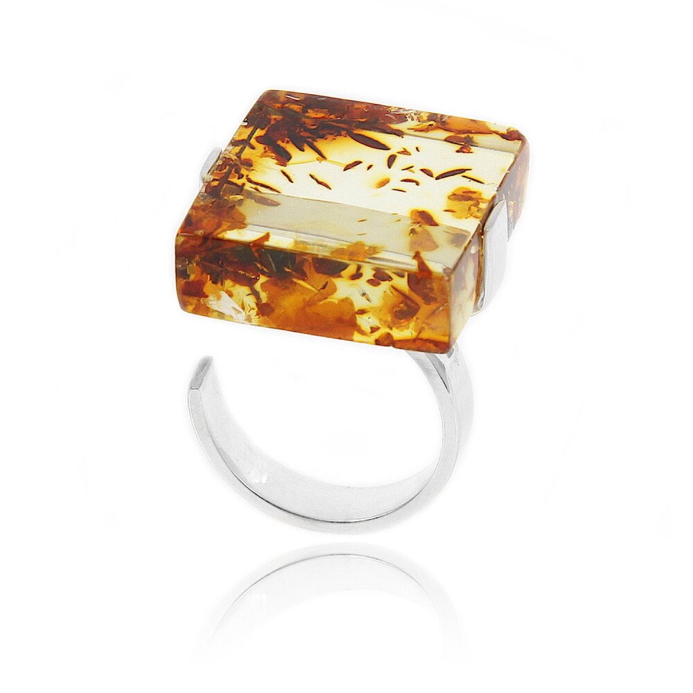 Ring Bernstein Bernsteinring Amber Silber 925 Unikat Handarbeit