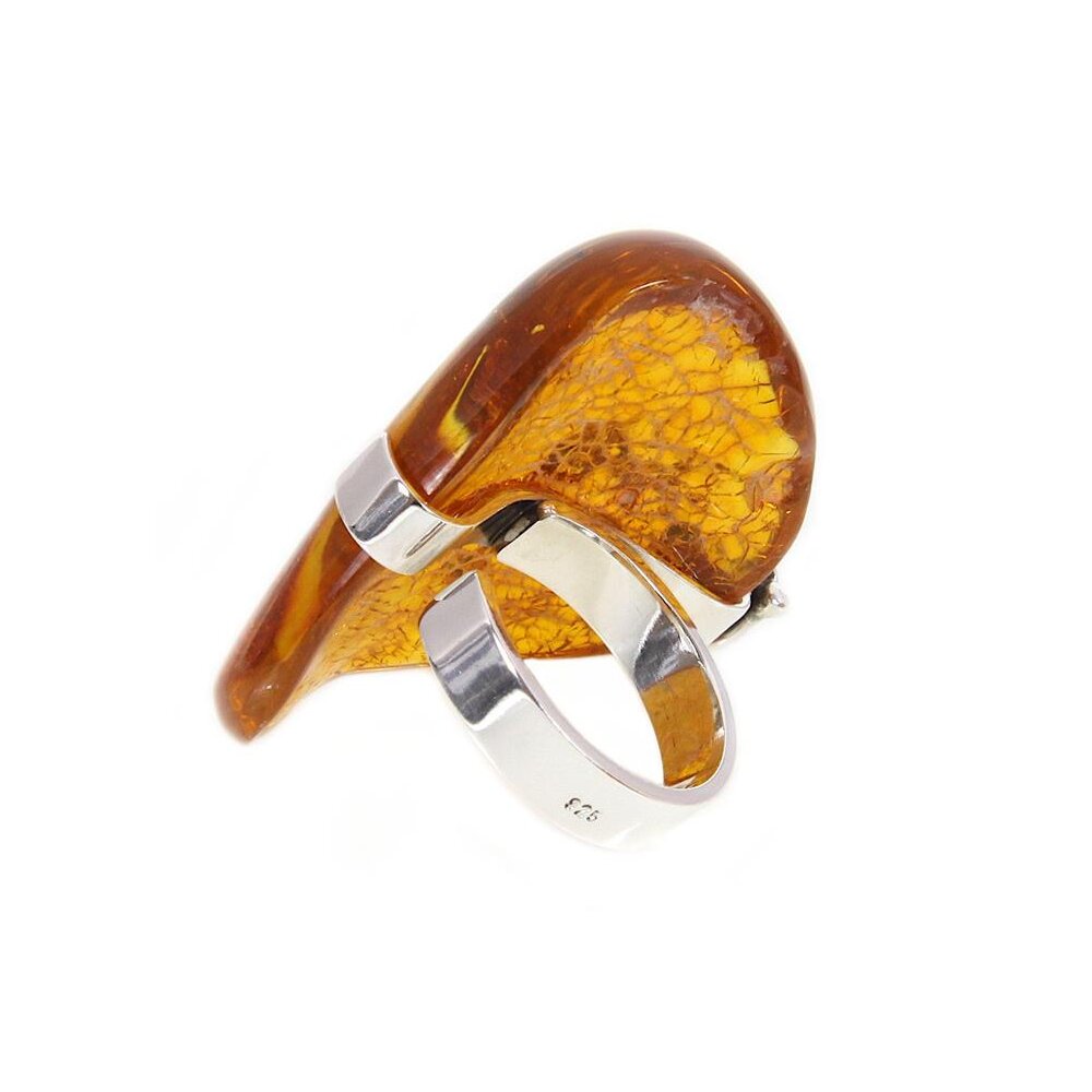 Ring Bernstein Bernsteinring Amber Silber 925 Unikat Handarbeit