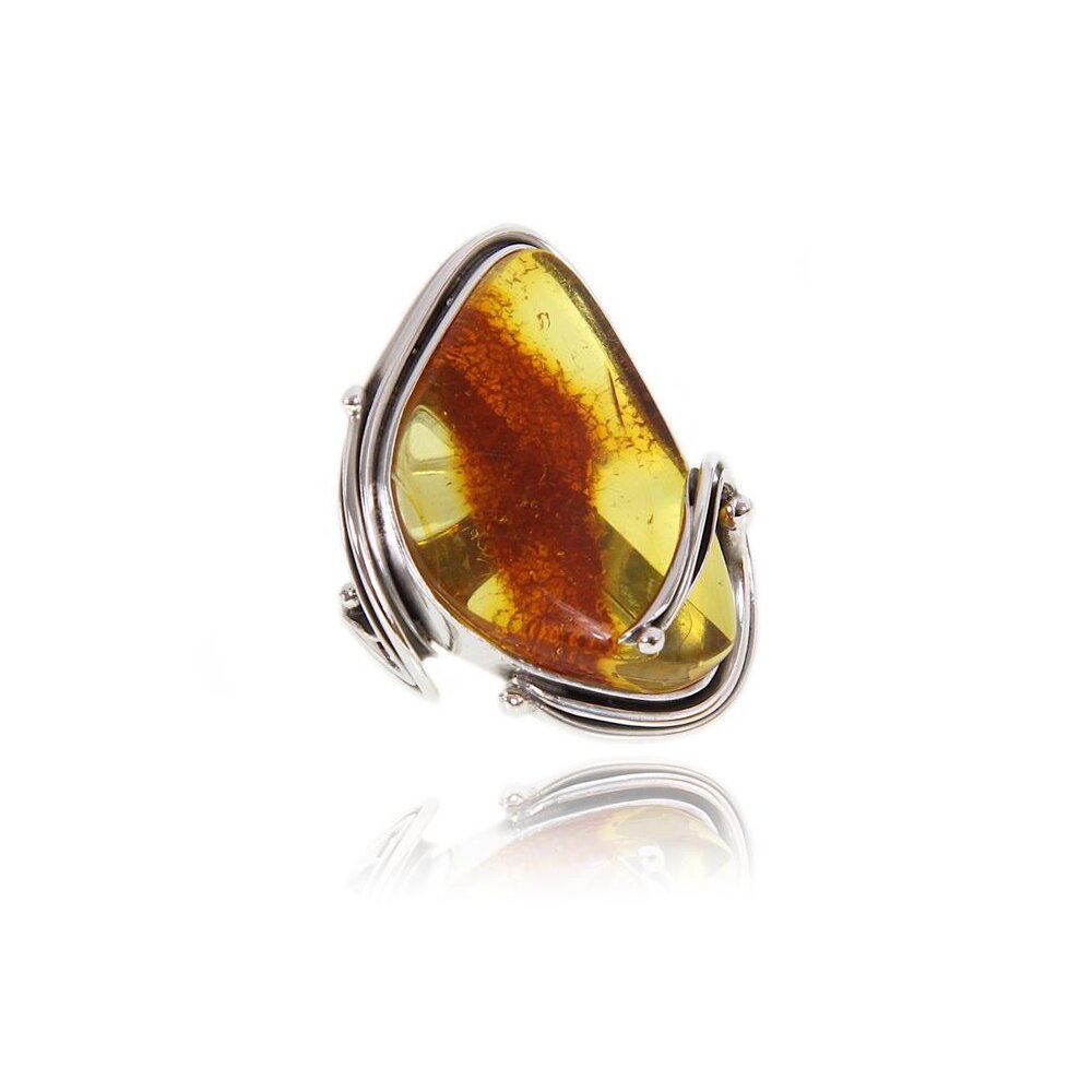 Ring Bernstein Bernsteinring Amber Silber 925 Unikat Handarbeit
