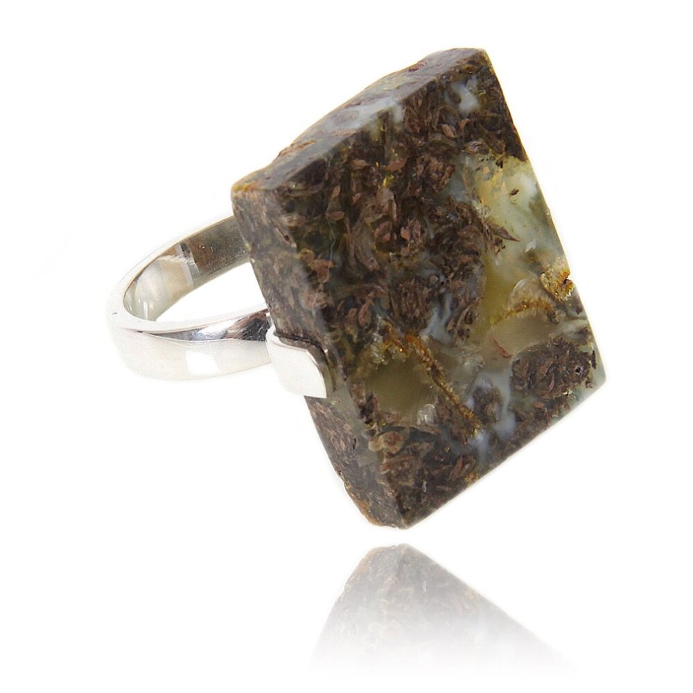 Ring Bernstein Bernsteinring Amber Silber 925 Unikat Handarbeit (Nr22