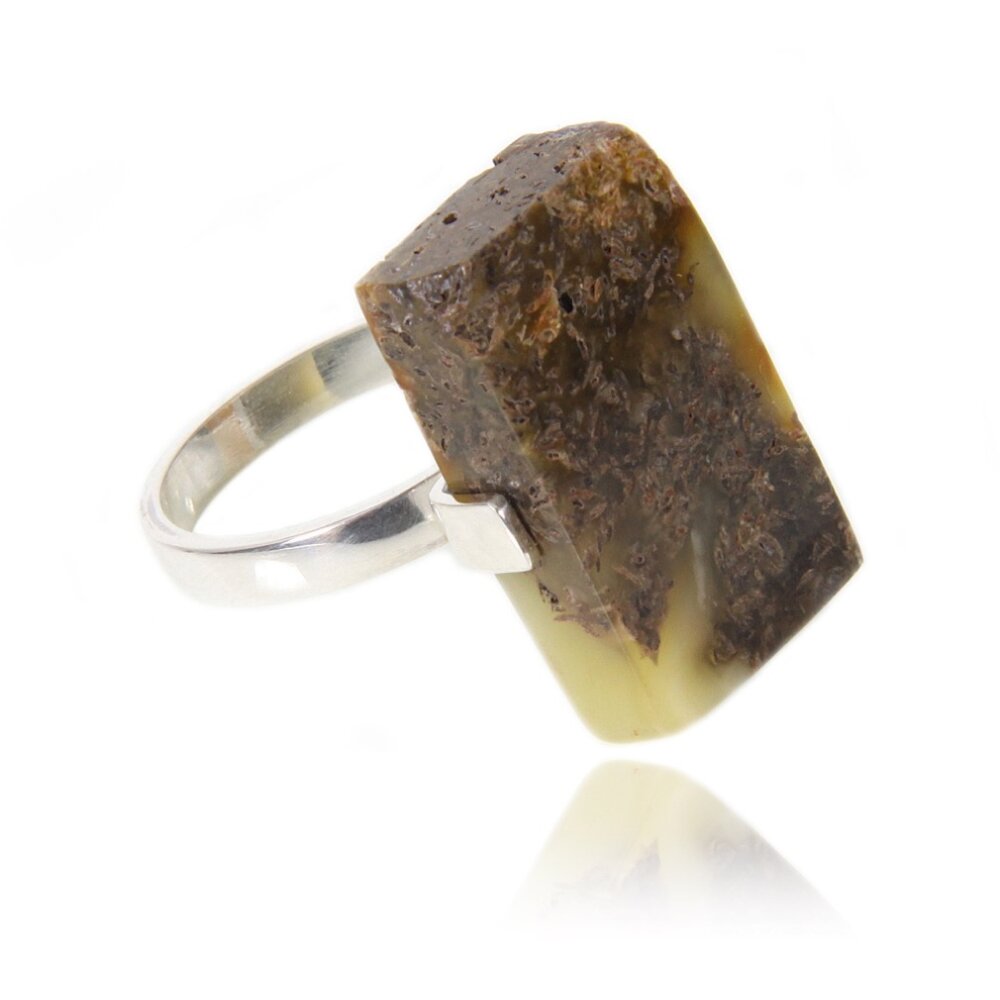 Ring Bernstein Bernsteinring Amber Silber 925 Unikat Handarbeit (Nr22