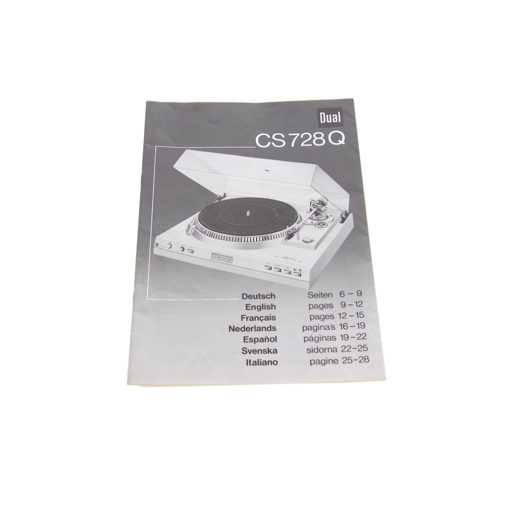 Original Bedienungsanleitung Dual CS 728Q