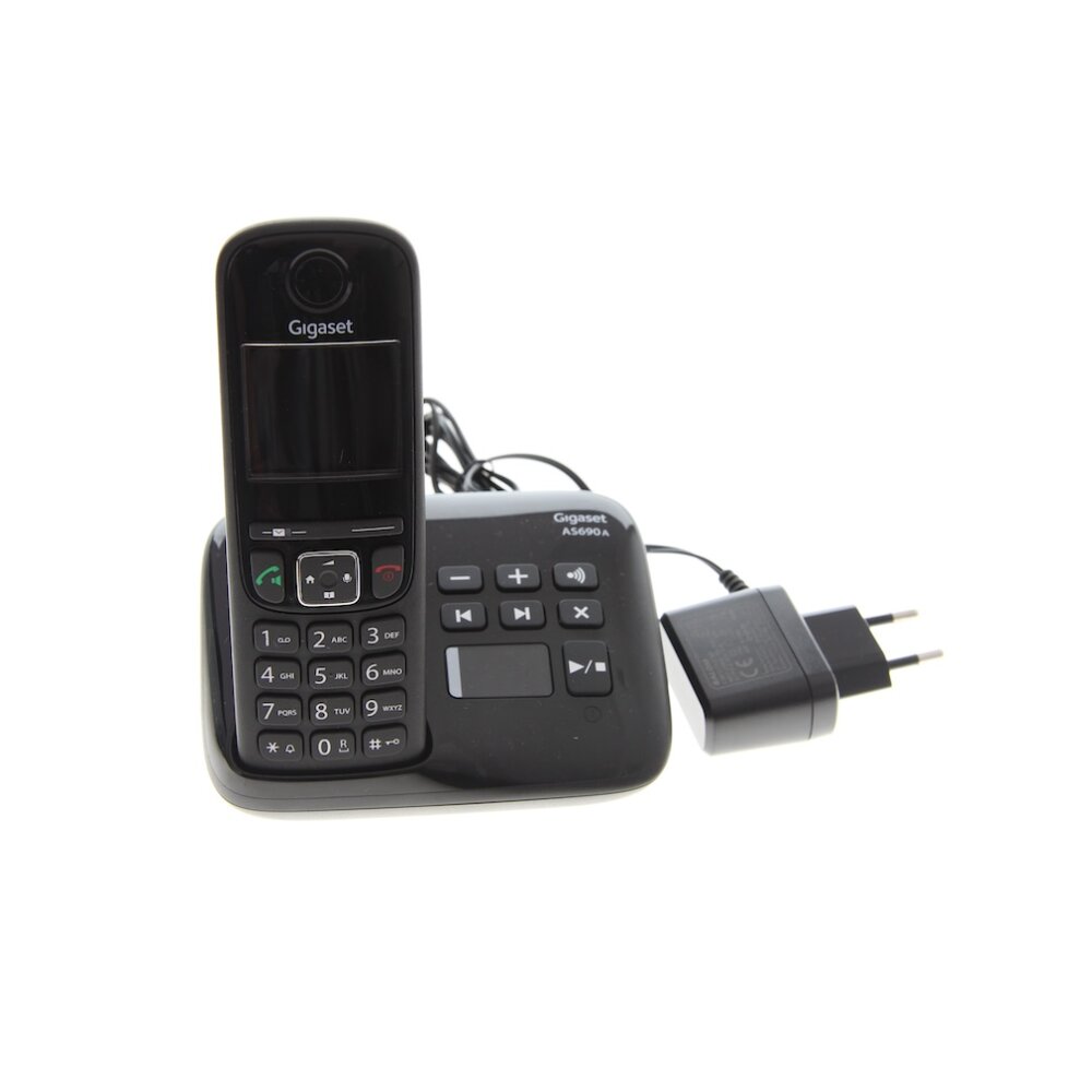 Gigaset AS690A Analoges/DECT Telefon mit Basisstation und Anrufbeantw